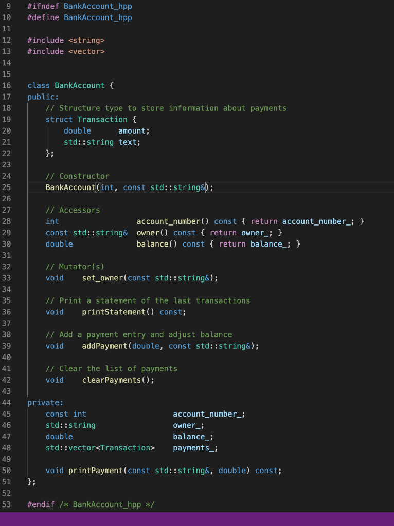 Solved COSC 2947 EL Lab Exercise #9 Bank Account Classes The | Chegg.com