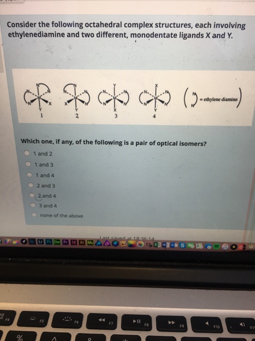 Solved Consider the following octahedral complex structures, | Chegg.com