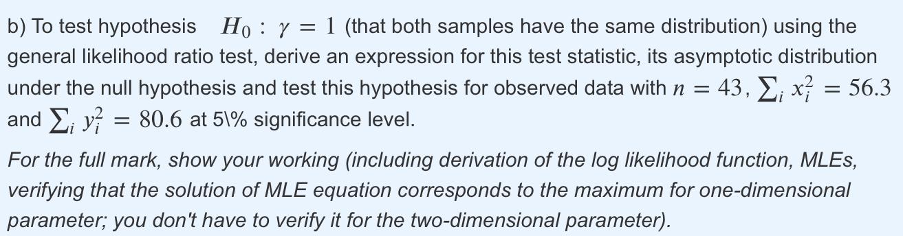 1. Consider two sets of independent samples: | Chegg.com