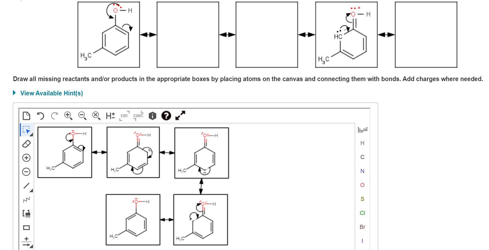 Solved Part C Two of the five resonance contributors of | Chegg.com