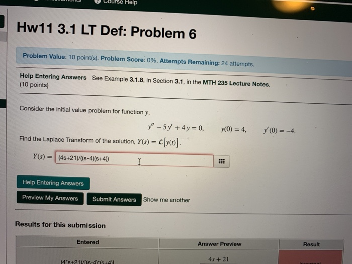 Solved Course Help Hw11 3.1 LT Def: Problem 6 Problem Value: | Chegg.com