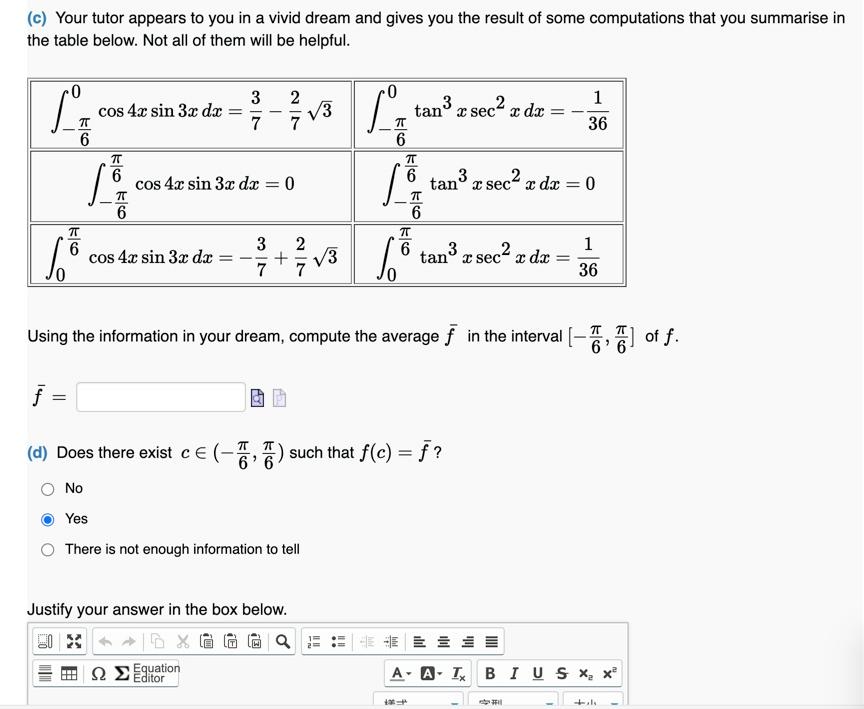 Solved The average value of a function f on the interval | Chegg.com