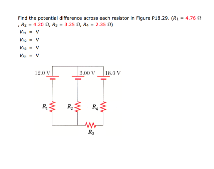 Solved Find the potential difference across each resistor in | Chegg.com