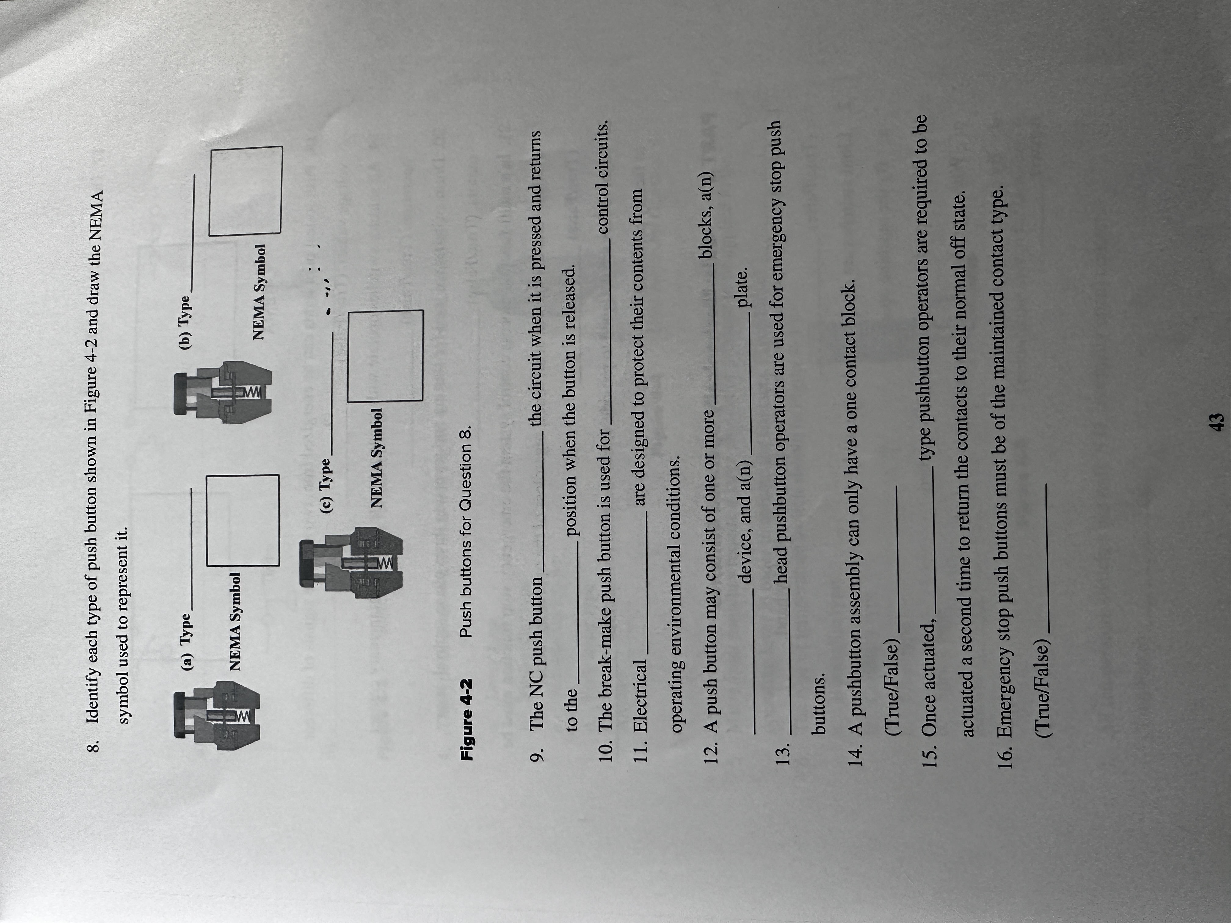 Solved Identify each type of push button shown in Figure 4-2 | Chegg.com