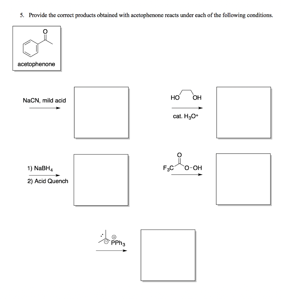 Solved 5. Provide the correct products obtained with | Chegg.com
