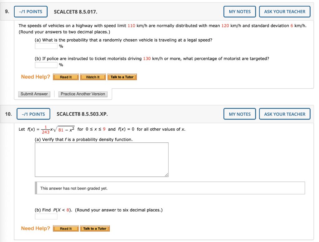 Solved The speeds of vehicles on a highway with speed limit | Chegg.com