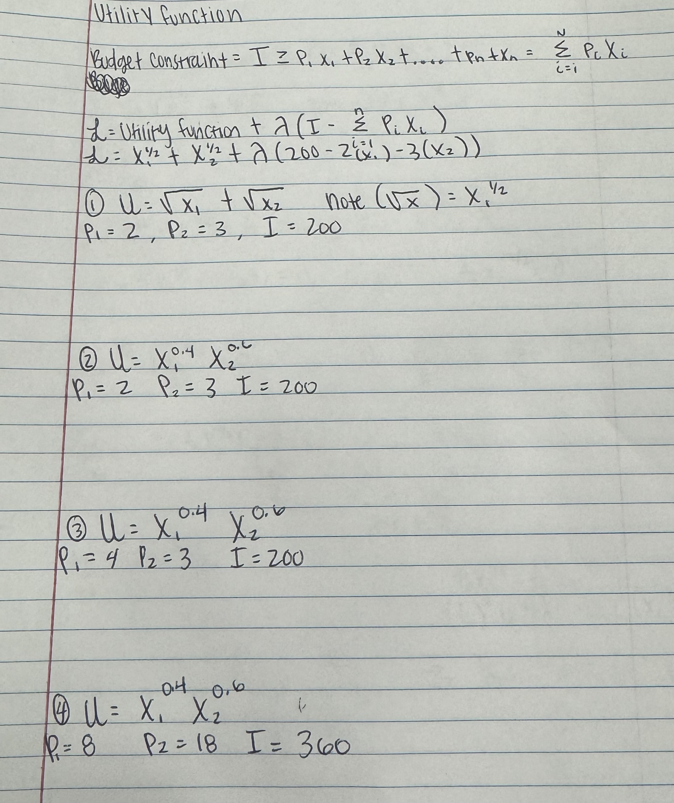 Please answer 1,2,3,4 the Lagrangian is all ready set | Chegg.com