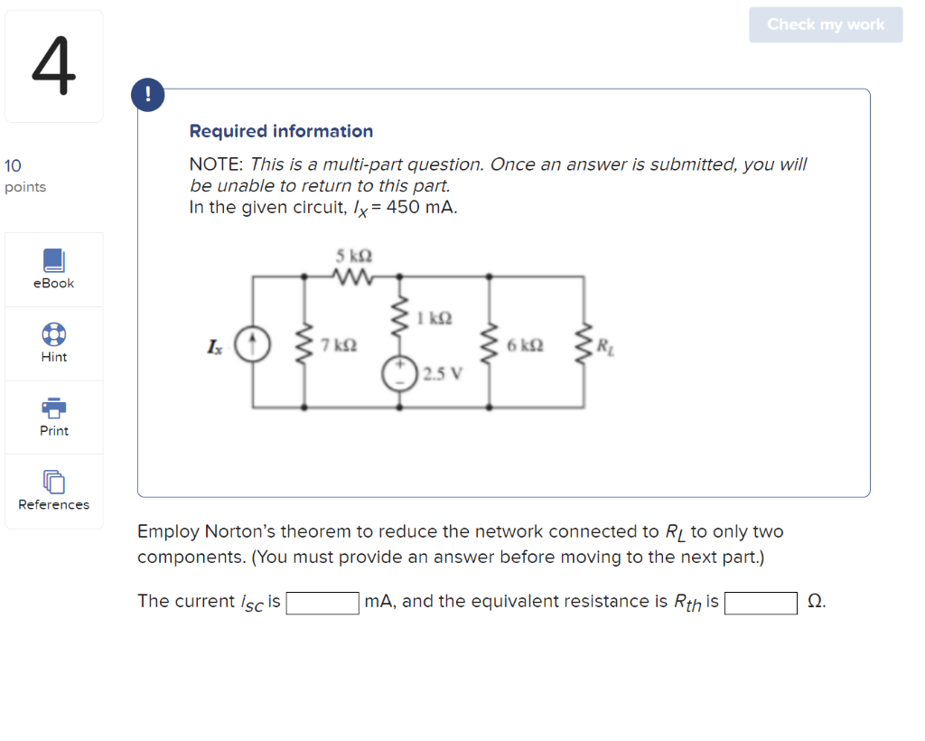 Solved Required information NOTE: This is a multi-part | Chegg.com