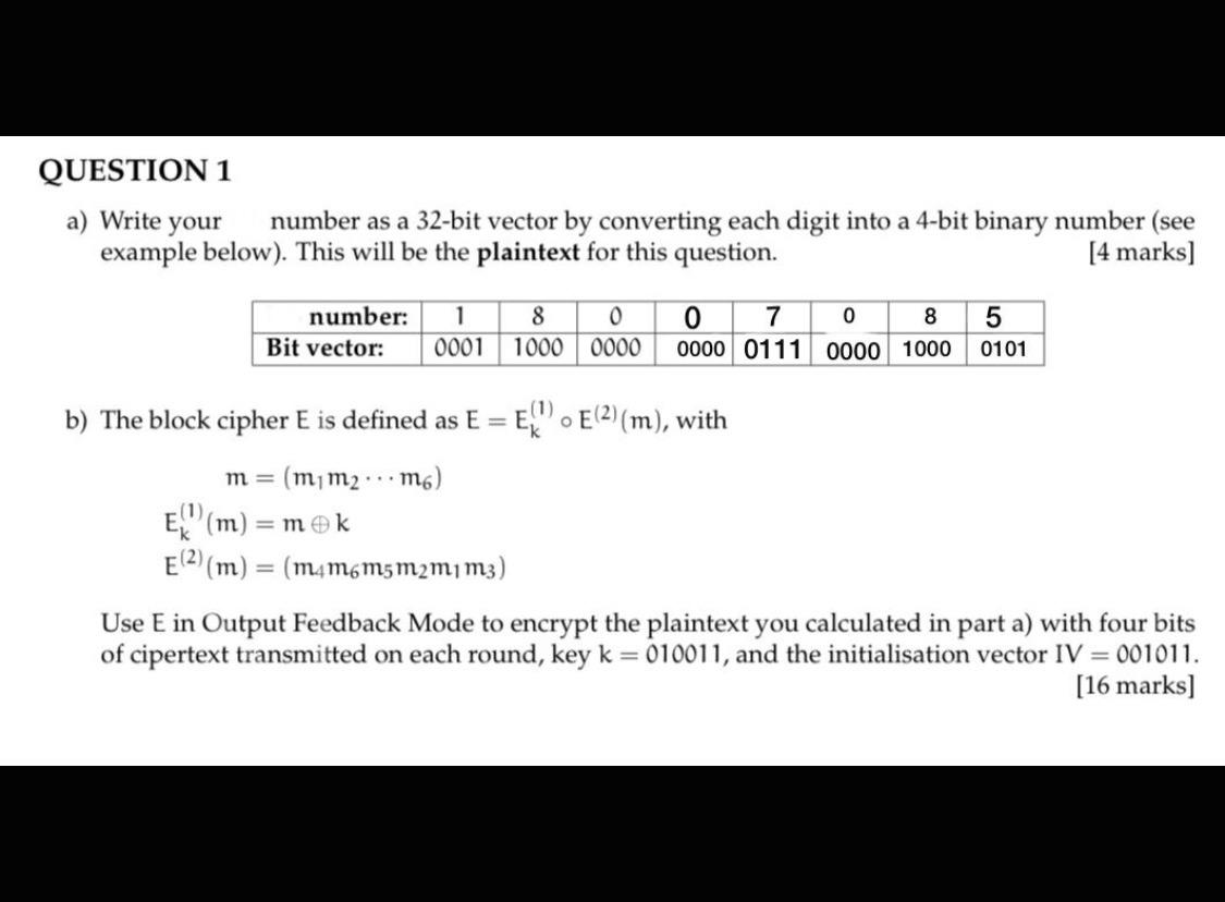Solved QUESTION 1 a) Write your number as a 32-bit vector by | Chegg.com