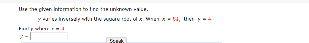 Solved Use the given information to find the unknown value. | Chegg.com