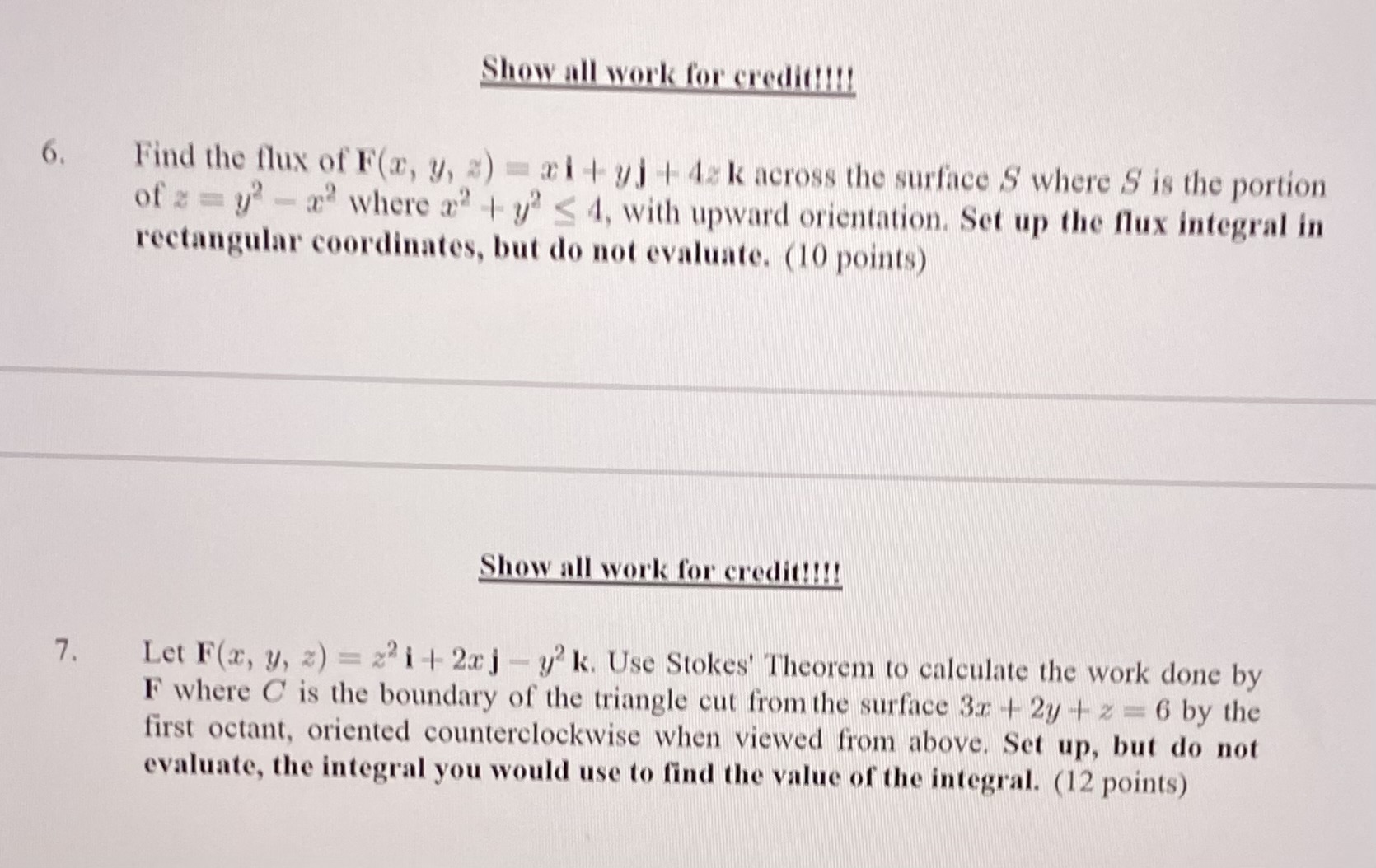 Solved Find the flux of F(x,y,z)=xi+yj+4zk across the | Chegg.com
