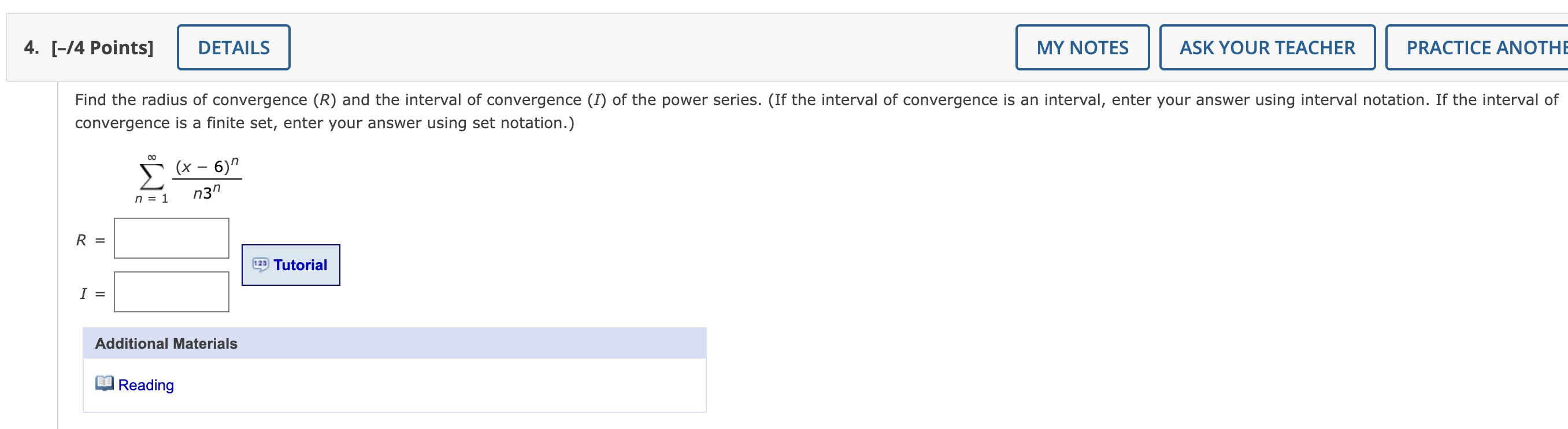 Solved convergence is a finite set, enter your answer using | Chegg.com