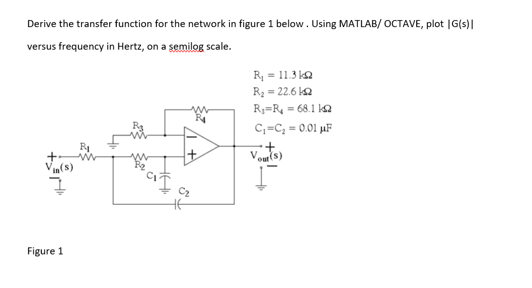 Solved Derive the transfer function for the network in | Chegg.com