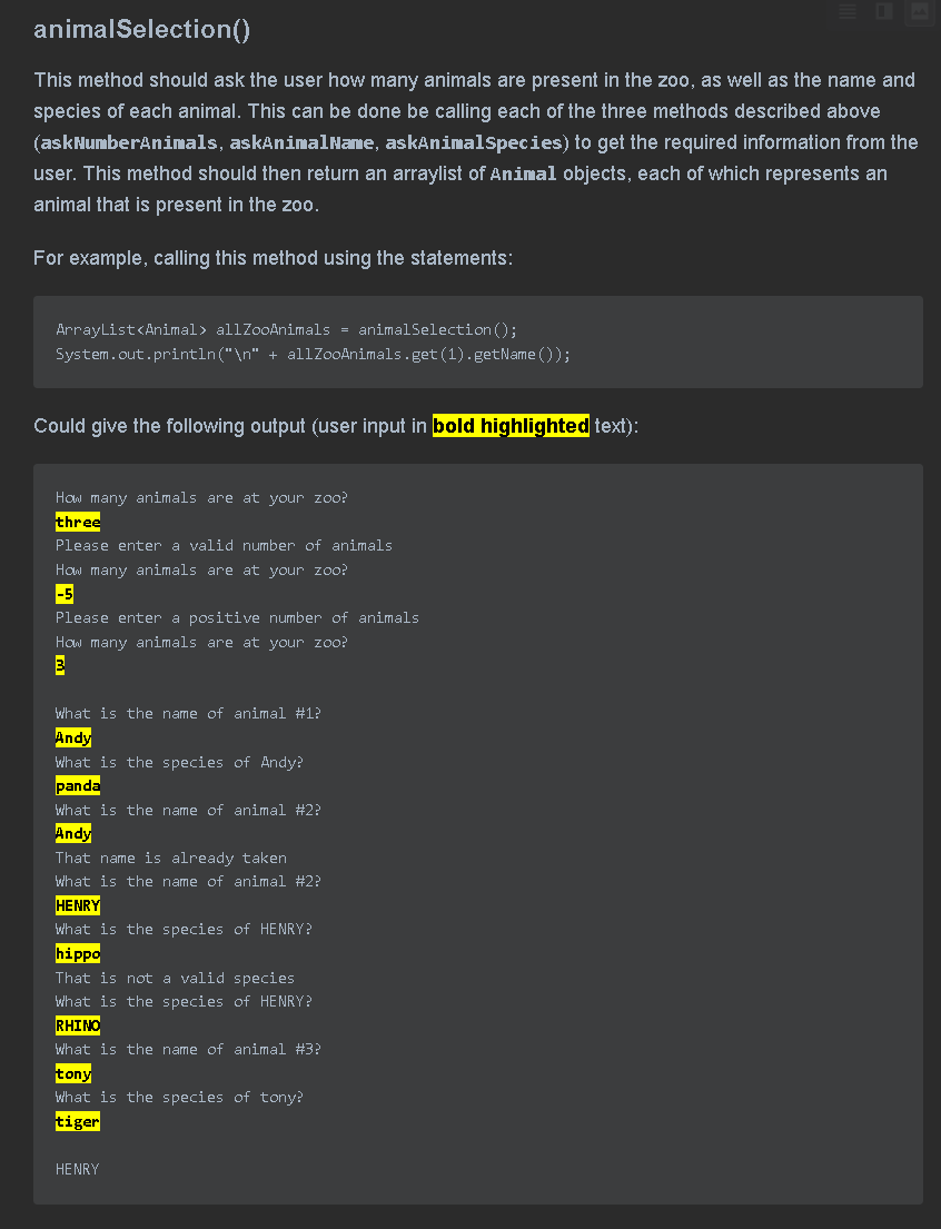 Solved Task 1 - Animal Class Take some time to read through | Chegg.com