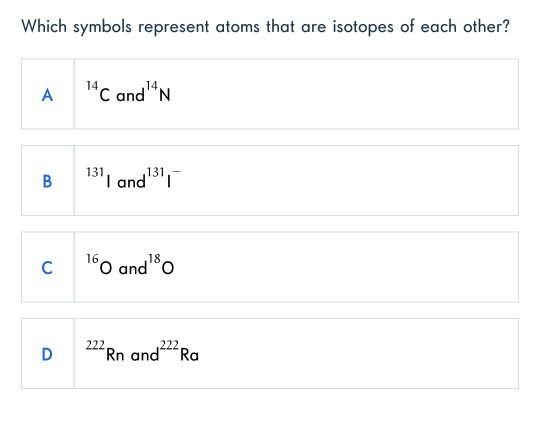 Solved Which symbols represent atoms that are isotopes of | Chegg.com