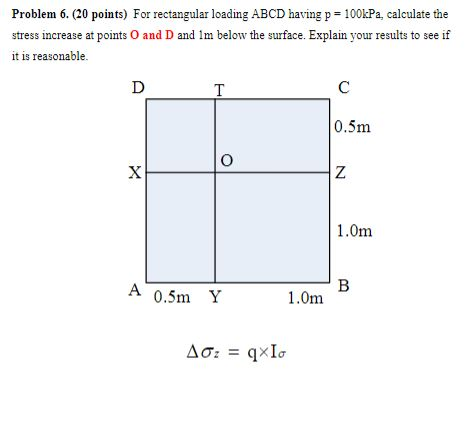 Solved Problem 6. (20 points) For rectangular loading ABCD | Chegg.com