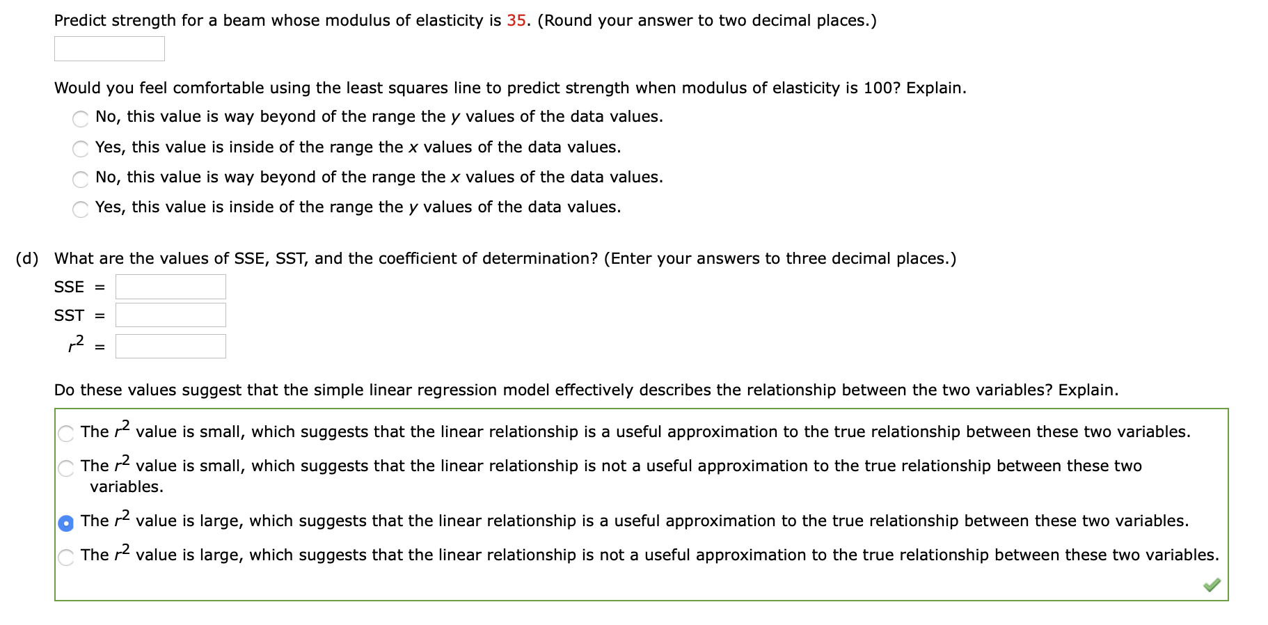 Solved Values of modulus of elasticity (MOE, the ratio of | Chegg.com