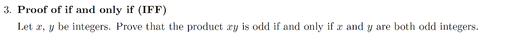 Solved 3. Proof of if and only if (IFF) Let a, y be | Chegg.com
