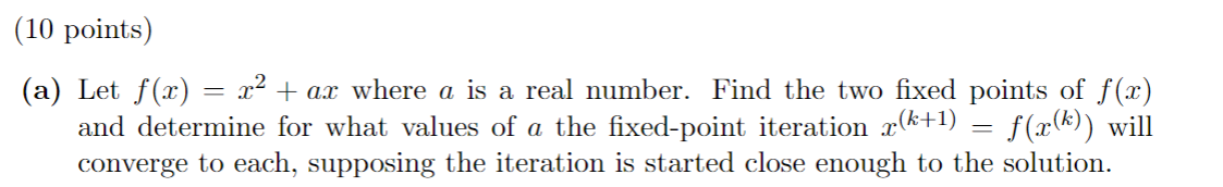 Solved (a) Let f(x)=x2+ax where a is a real number. Find the | Chegg.com