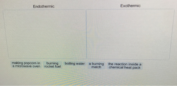 Solved Endothermic Exothermic nain opeon in rockei nge | Chegg.com