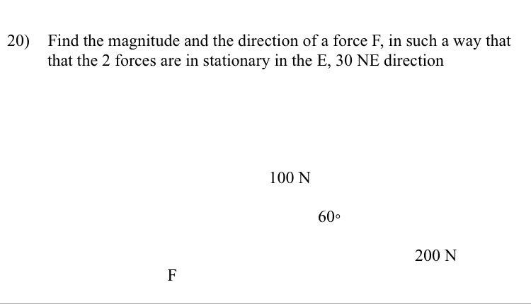 20) Find the magnitude and the direction of a force | Chegg.com