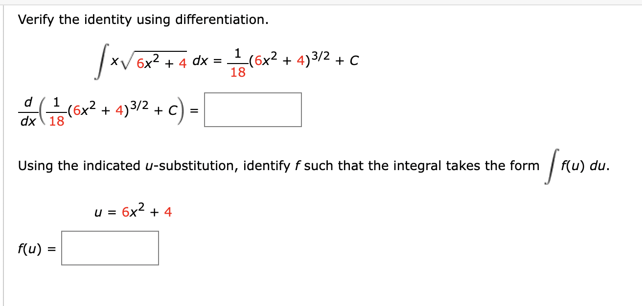 Solved Verify the identity using differentiation. | Chegg.com