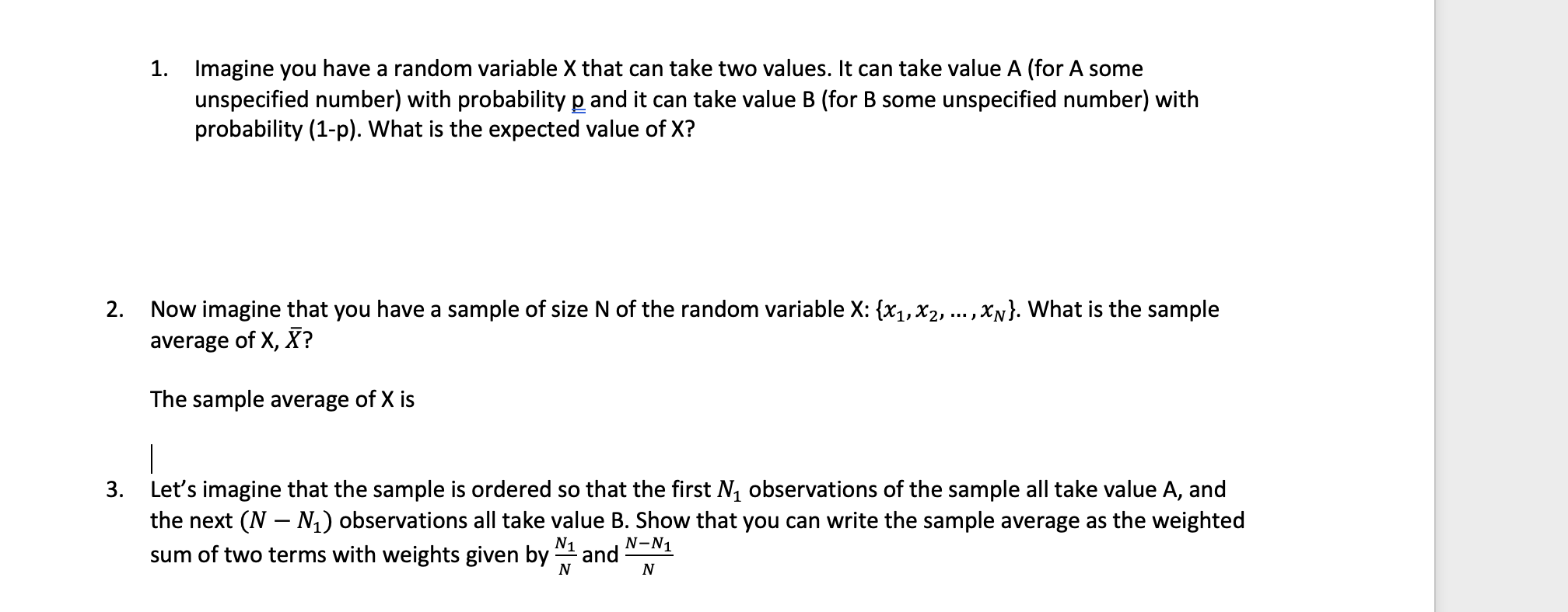 Solved Imagine you have a random variable x ﻿that can take | Chegg.com