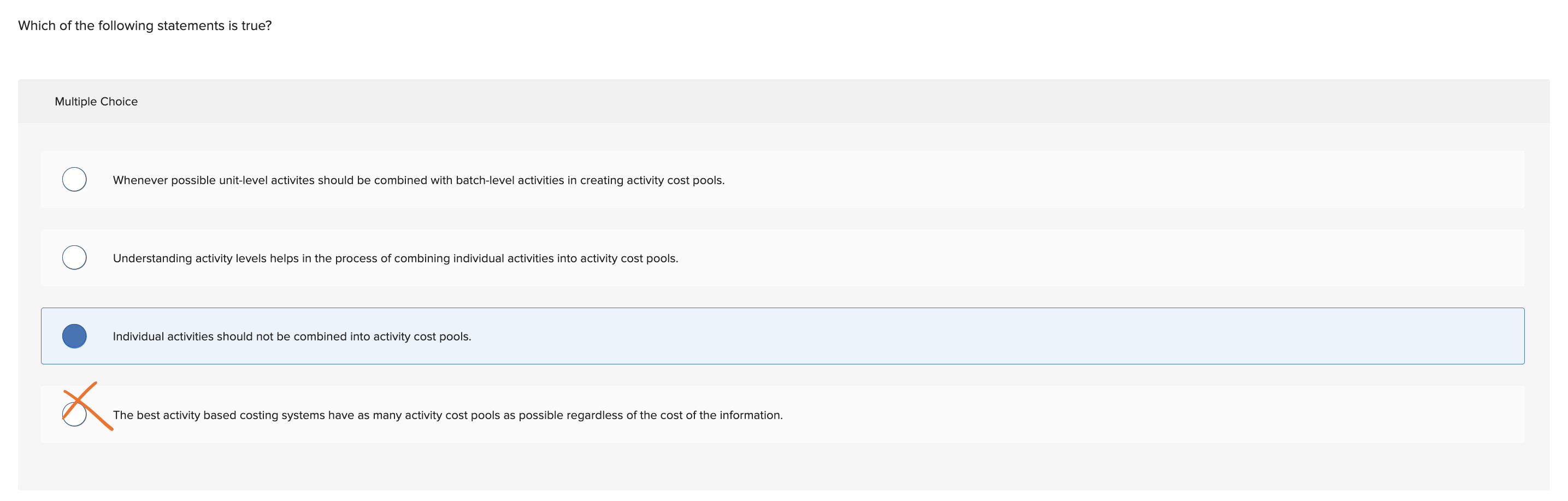 Solved Which of the following statements is true? Multiple | Chegg.com
