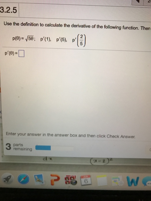 Solved Use the definition to calculate the derivative of the | Chegg.com