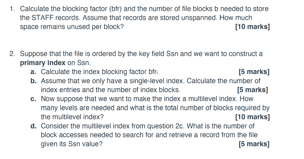 Solved For Questions 1 - 4, suppose that you have formatted | Chegg.com