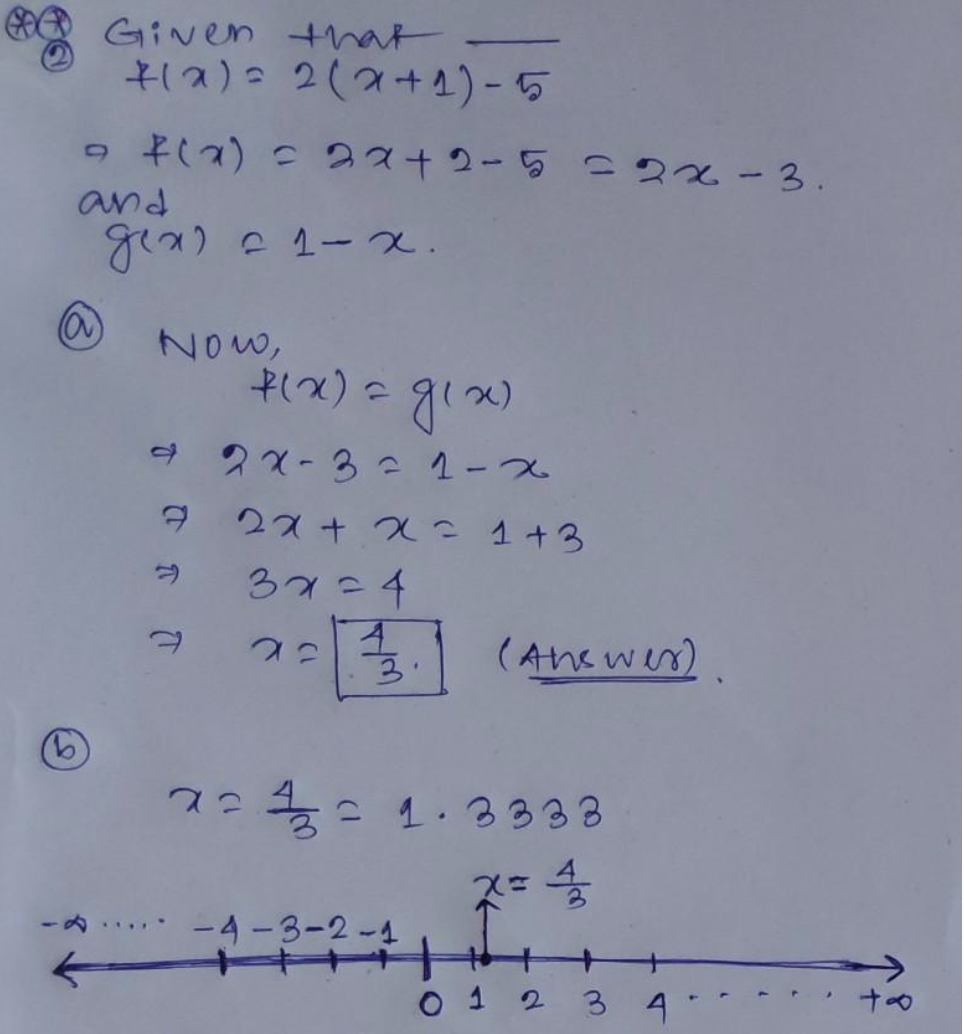 Solved 2. Consider the functions f(x)=2(x+1)−5 and g(x)=1−x. | Chegg.com