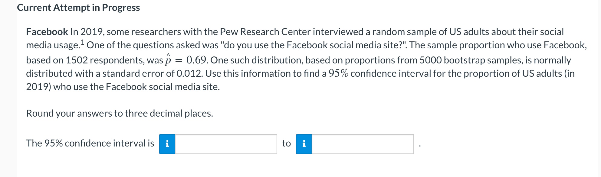 Solved Current Attempt in Progress 1 Facebook In 2019, some | Chegg.com