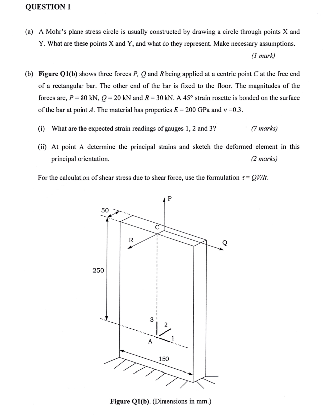 Solved Figure Ql(b) shows three forces P, Q and R being | Chegg.com