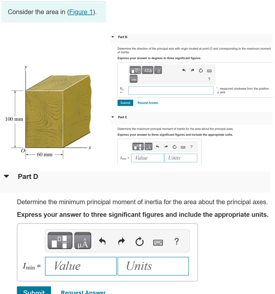 Solved Part Bdetermine The Direction Of The Principal Axis
