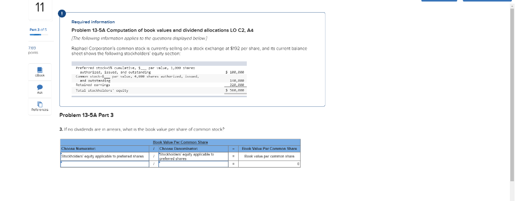 Solved 11 Required information Problem 13-5A Computation of | Chegg.com