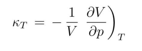 The isothermal compressibility of liquid water at | Chegg.com