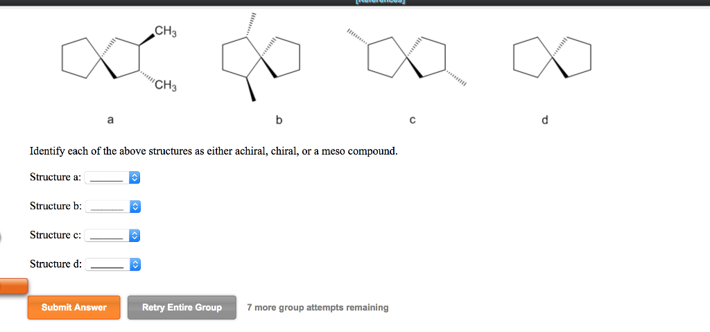 Solved Classify the following compounds as chiral, achiral | Chegg.com