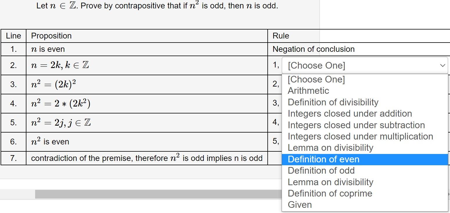 Solved Let n∈Z. Prove by contrapositive that if n2 is odd, | Chegg.com
