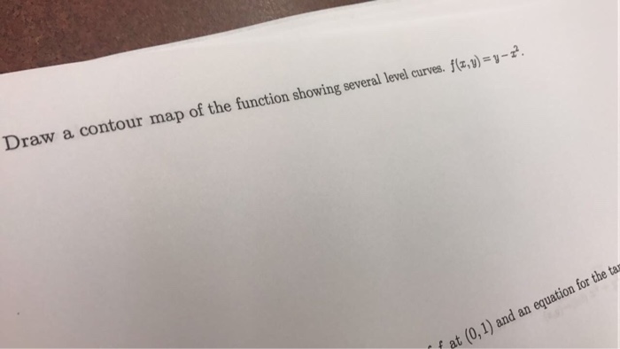 Solved Draw A Contour Map Of The Function Showing Several