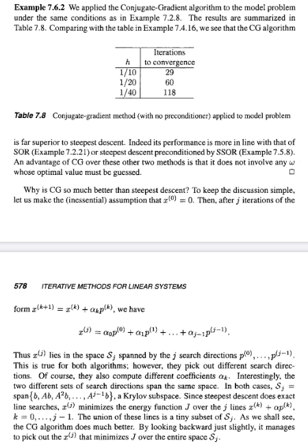 Section 7.6/7.5: The CG and PCG Methods; Related | Chegg.com
