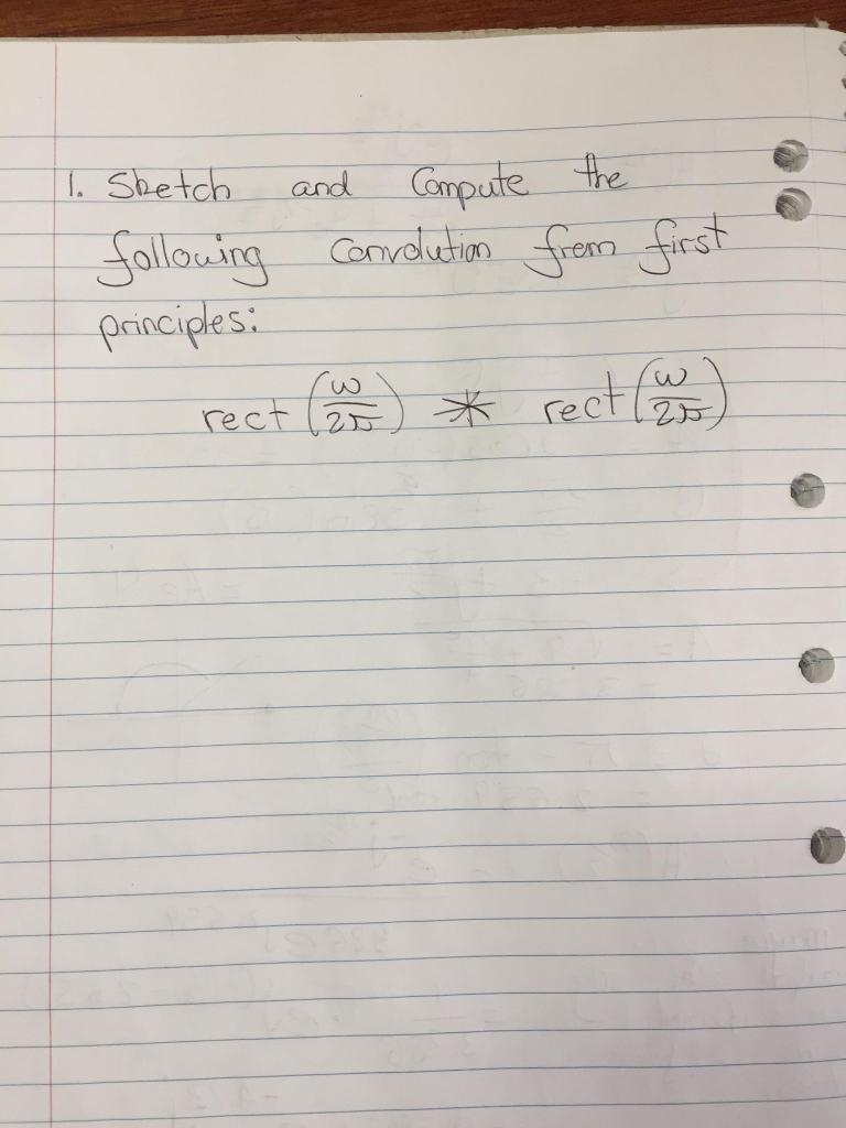 Solved 1. Sketch and Compute the following convolution from | Chegg.com