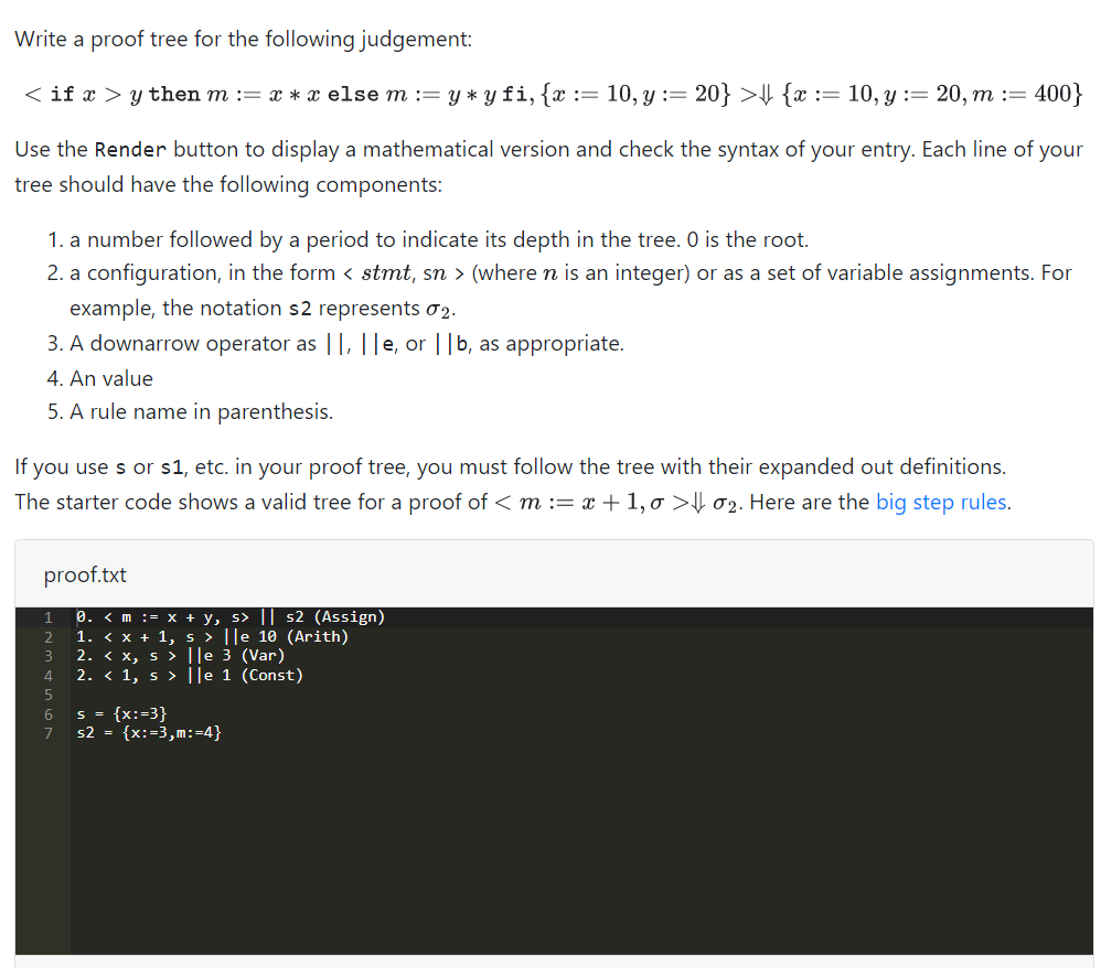 Solved Write a proof tree for the following judgement: y | Chegg.com