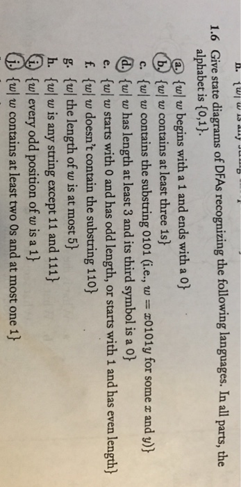 Solved Give state diagrams of DFAs recognizing the following | Chegg.com