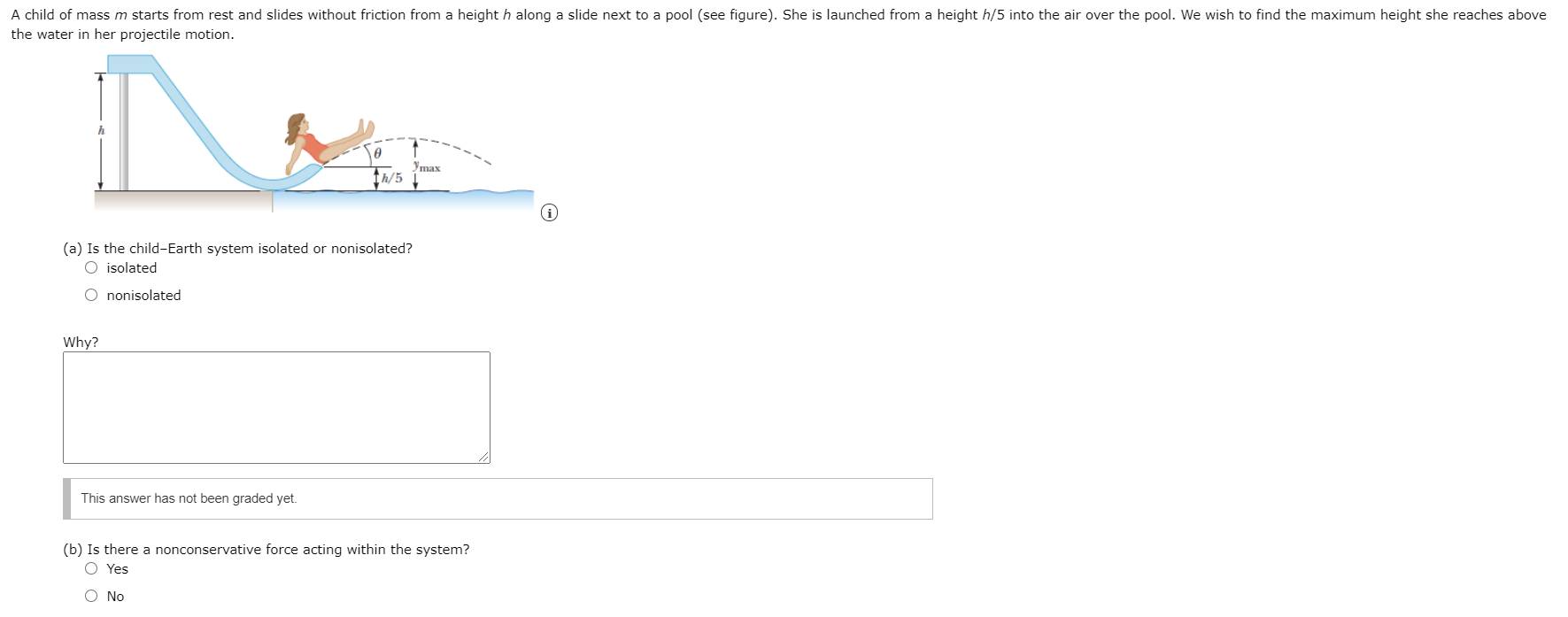Solved A child of mass m starts from rest and slides without | Chegg.com