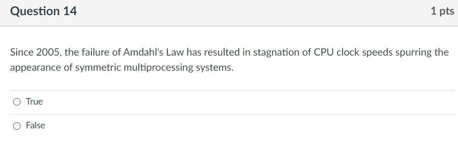 Solved Since 2005, the failure of Amdahl's Law has resulted | Chegg.com
