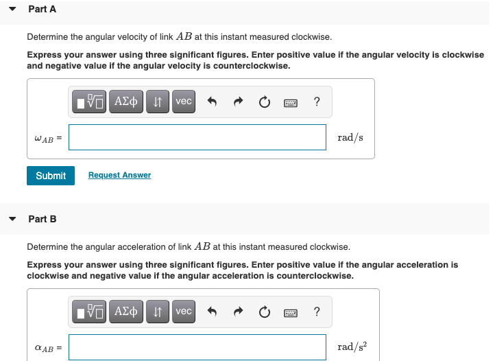 Solved The mechanism produces intermittent motion of link | Chegg.com