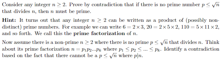 Solved Consider any integer > 2. Prove by contradiction that | Chegg.com