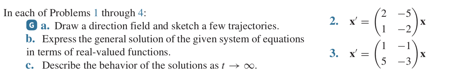 Solved In each of Problems 1 through 4: Ga. Draw a direction | Chegg.com