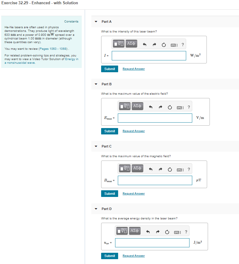 Solved Exercise 32.29 - Enhanced with Solution Constants | Chegg.com