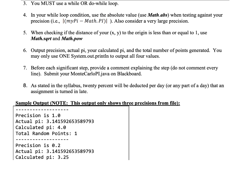Solved URGENT Please Code In JAVA Pi Approximate In JAVA Chegg